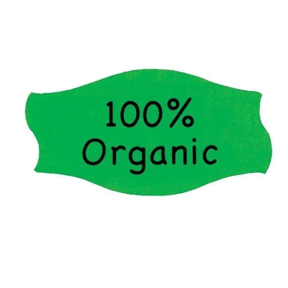 100% Organic Green Label Stickers - 1000/roll | Produce Labels