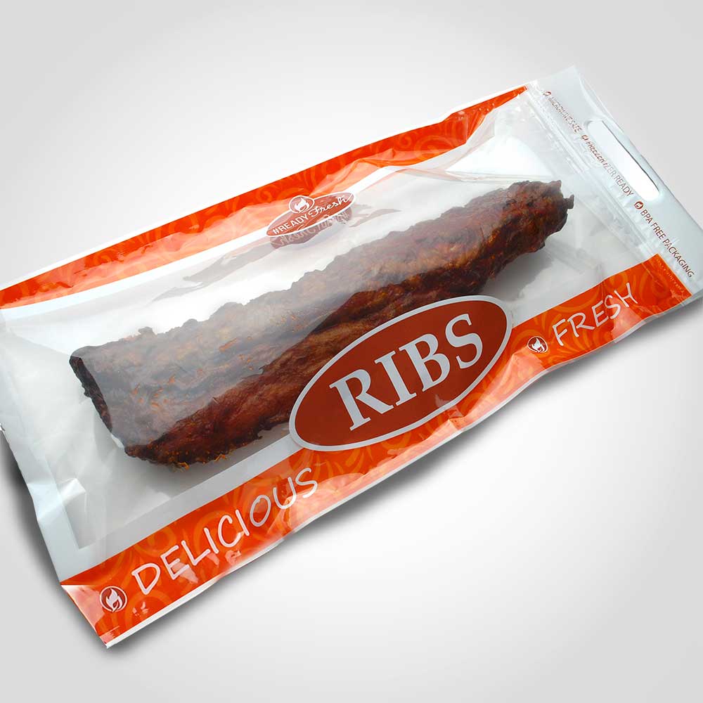 Rib Bag Ready Fresh Resealable Bag - 250 case | Deli Bags