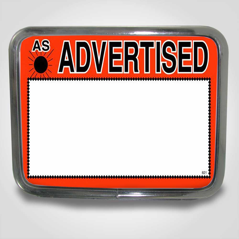Chrome Wedge Sign Frame for 3.5" x 5.5" signs | Sign Frames