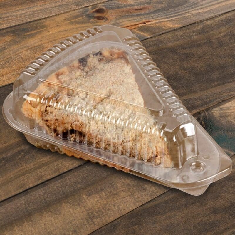 Pie Slice Container Disposable Plastic Shallow - 300 pack