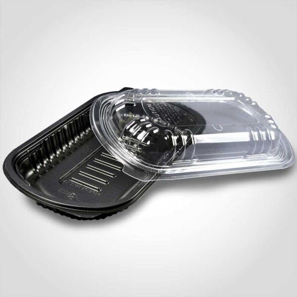 To Go Rib Containers | Half Slab Rib Container with Lid