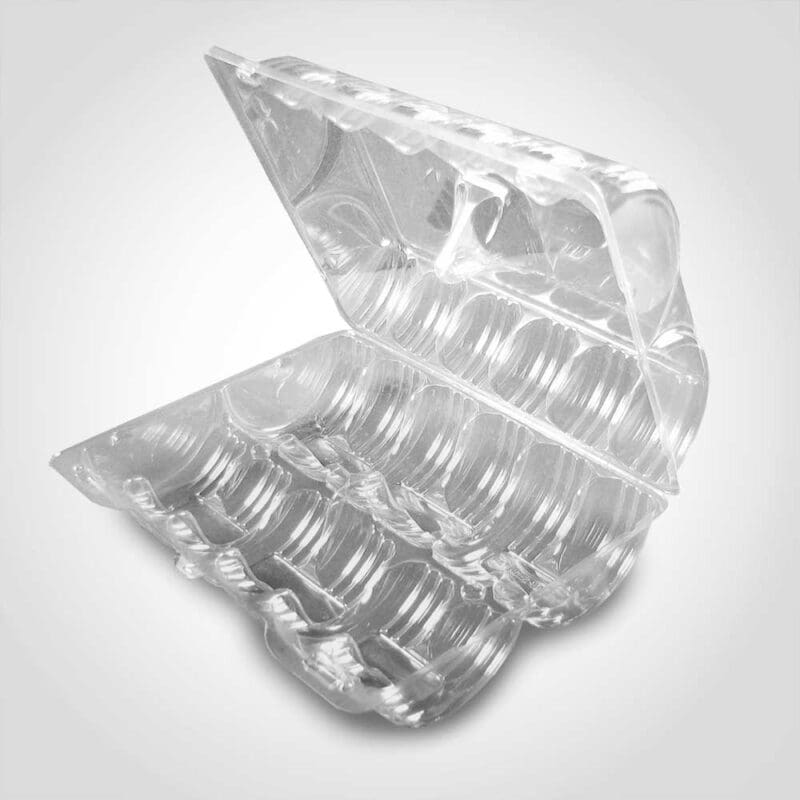 12 Count Donut Large Hinged Container Disposable - 174PK