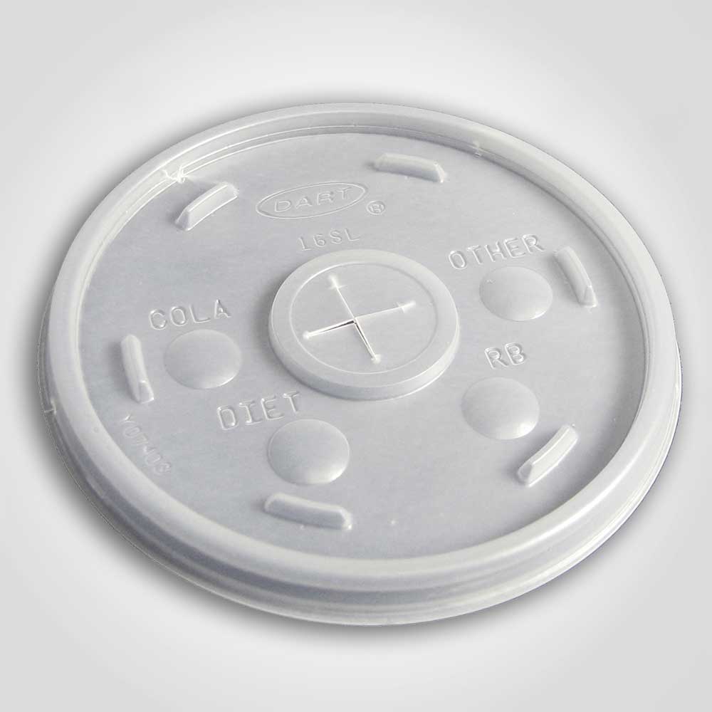 Slotted Lid for 12 oz. Styrofoam Cup - 1000/case