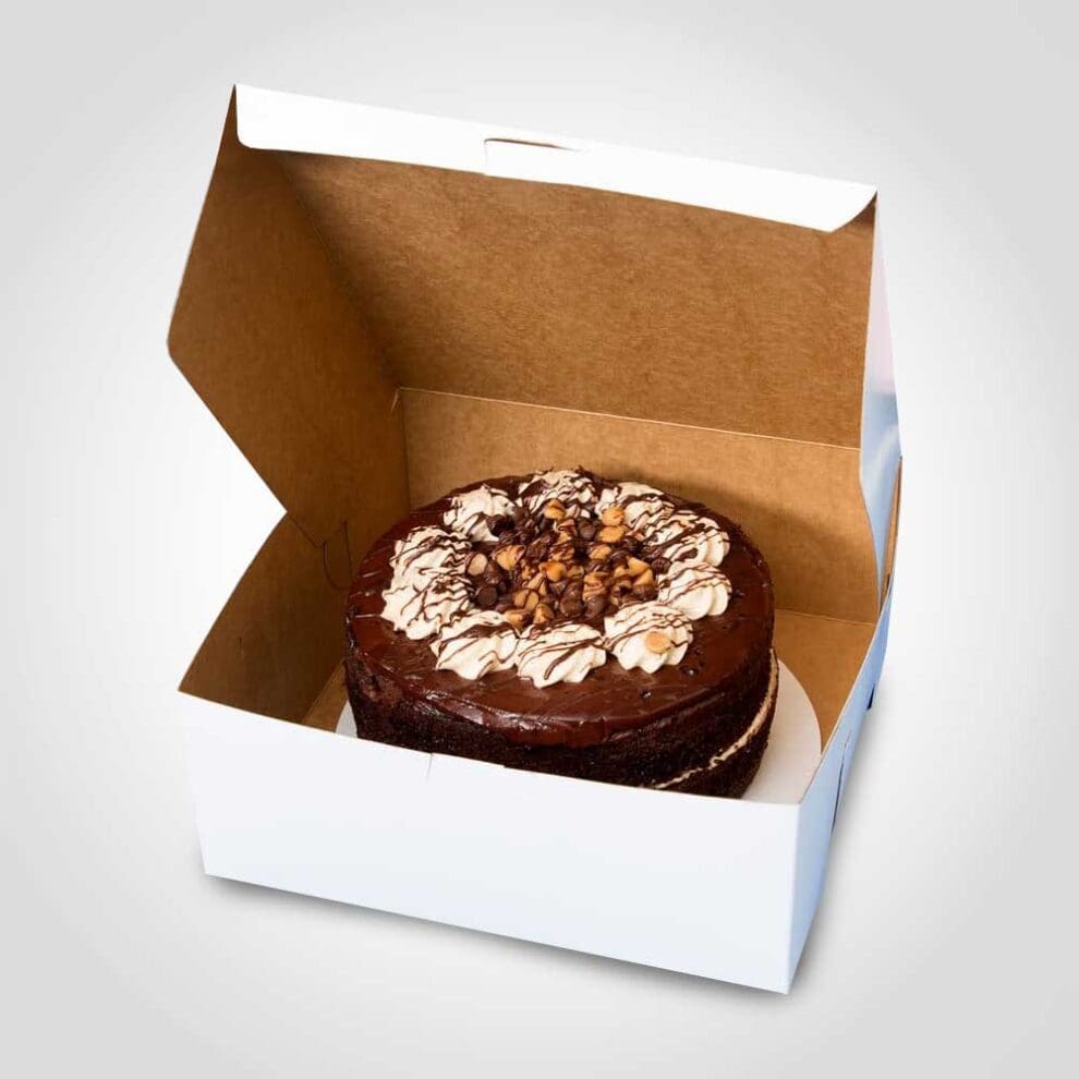 10 inch Cake Box White 10 x 10 x 4 inch - Brenmarco.com