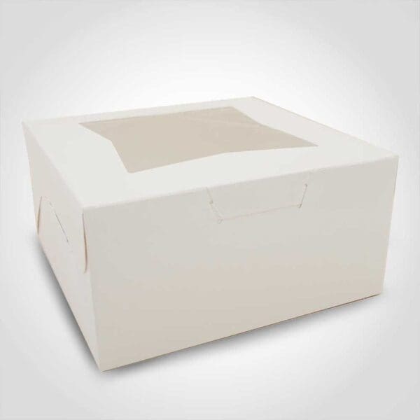 10 inch White Cake Box with Window - Brenmarco.com