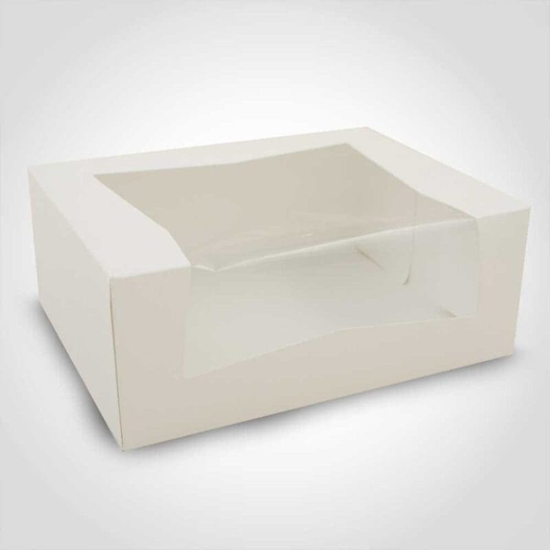 Donut Box with Window white for 1 dozen - Brenmarco.com