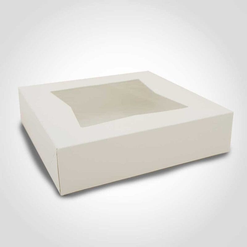 Pie Box with window for 10 inch White 200 Pack - Brenmarco.com