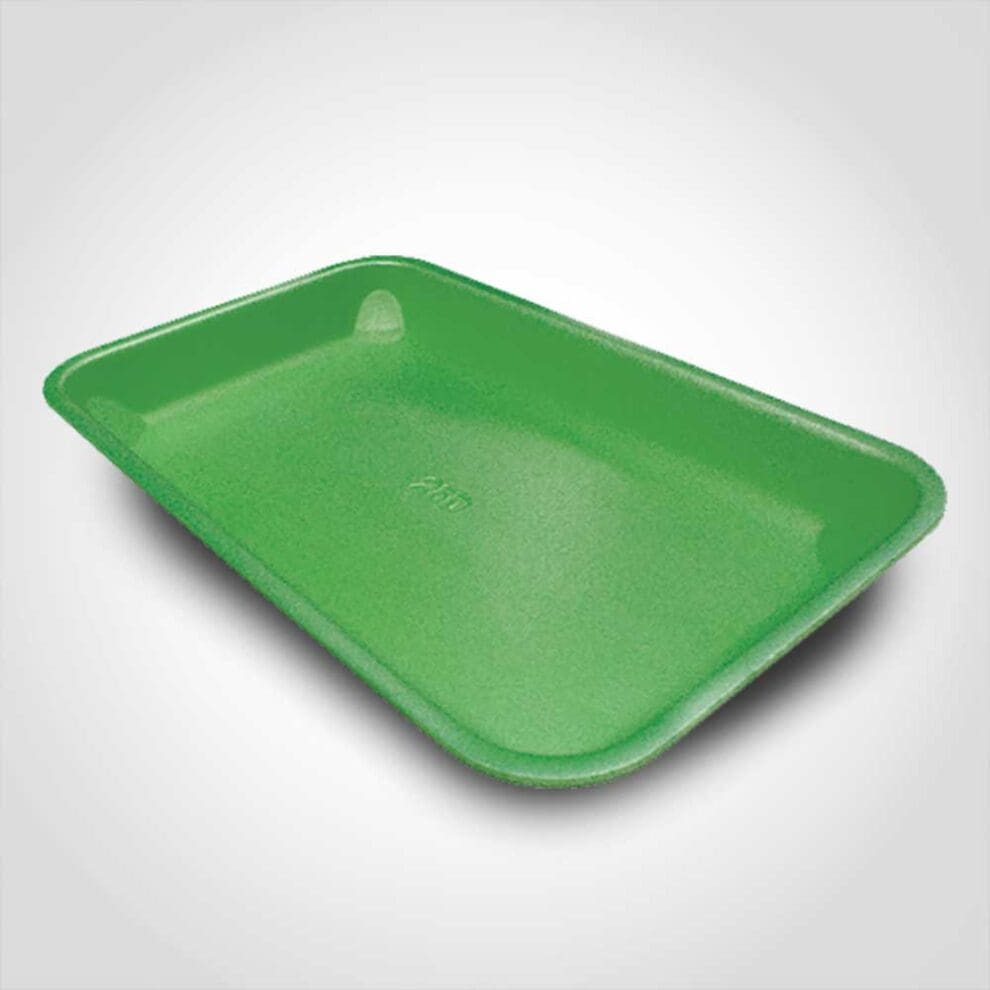 Meat Foam Trays | #2S Green Foam Tray 8.375 x 5.875 x 0.69 in