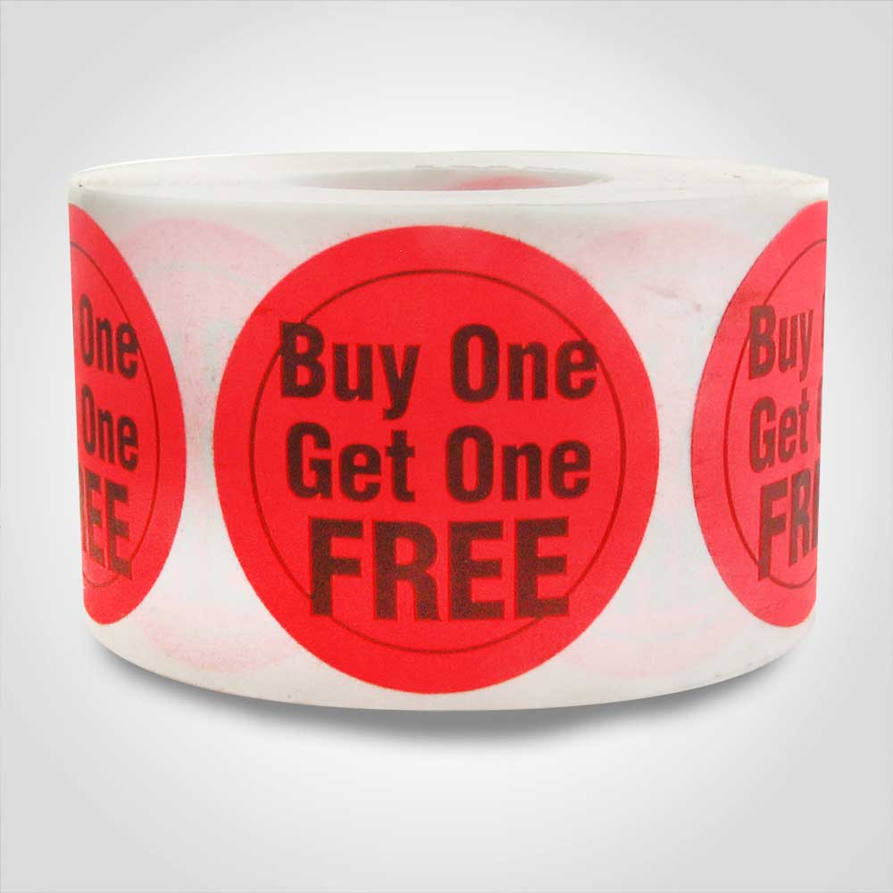 Buy 1 Get One Free Label - 500 Stickers | Merchandising Labels