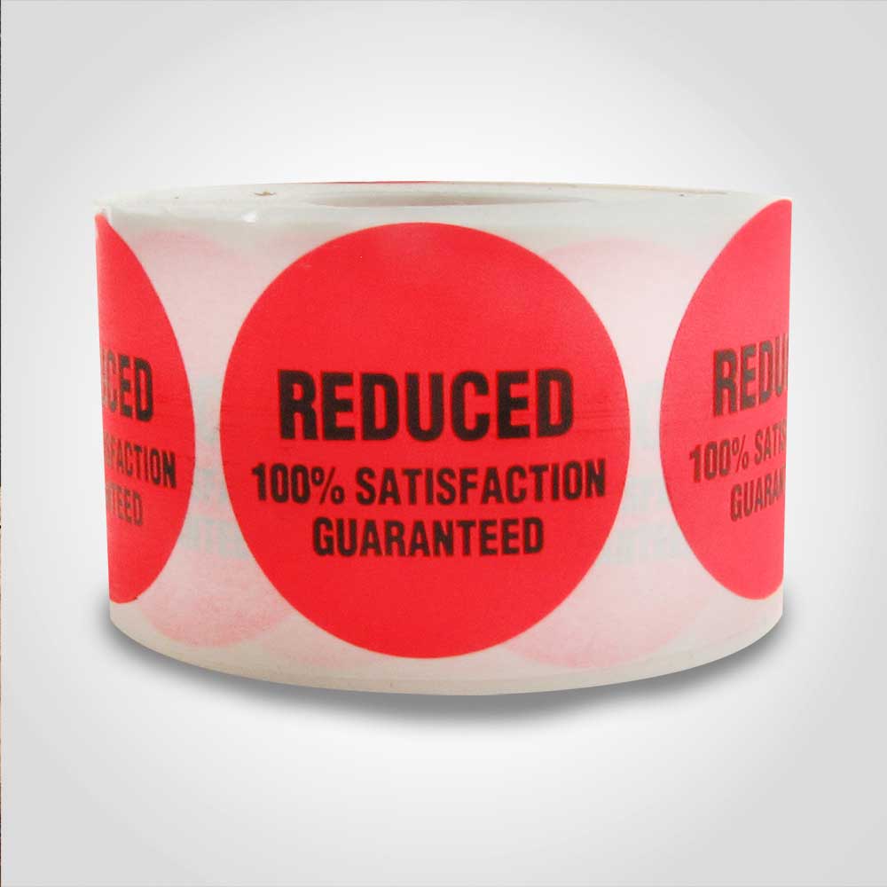 Reduced 100% Satisfaction Guaranteed Label - 500 Stickers