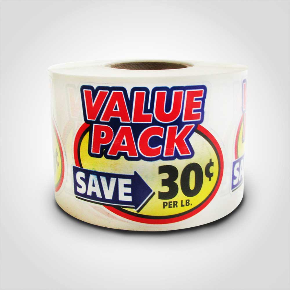 Value Pack Burst 30 Cents Label - 500 Stickers