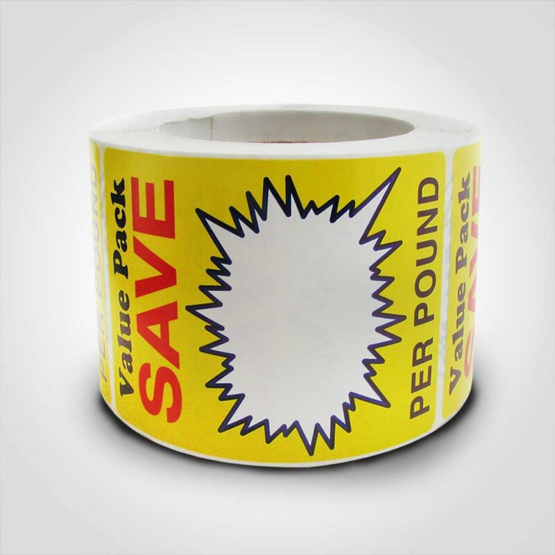 Value Pack Burst Blank Label | 500 Stickers