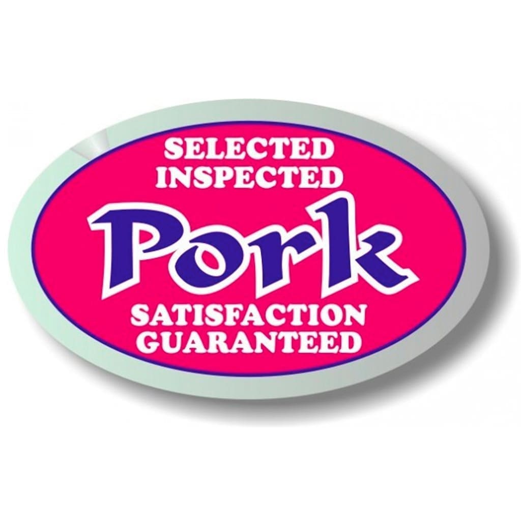 Pork Silver Foil Label - 500 Stickers | Butcher Labels