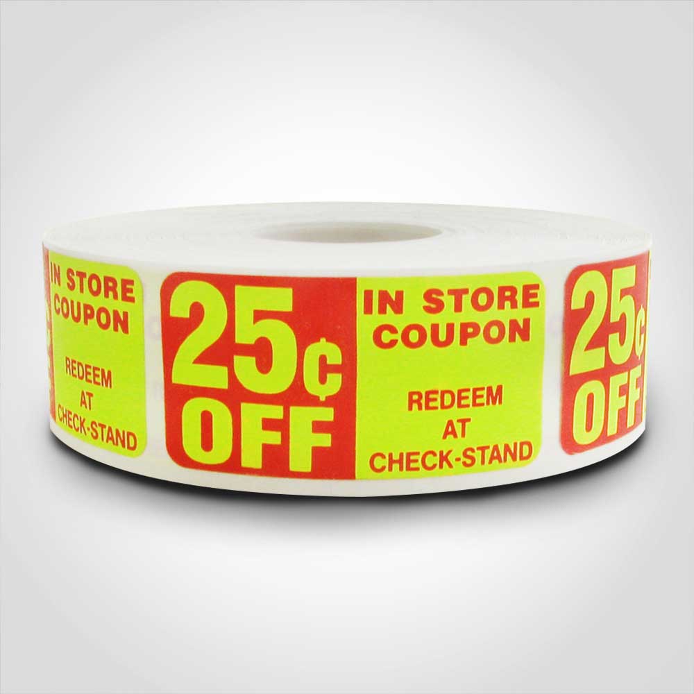 25 Cents OFF Label - 500 Stickers | Merchandising Labels