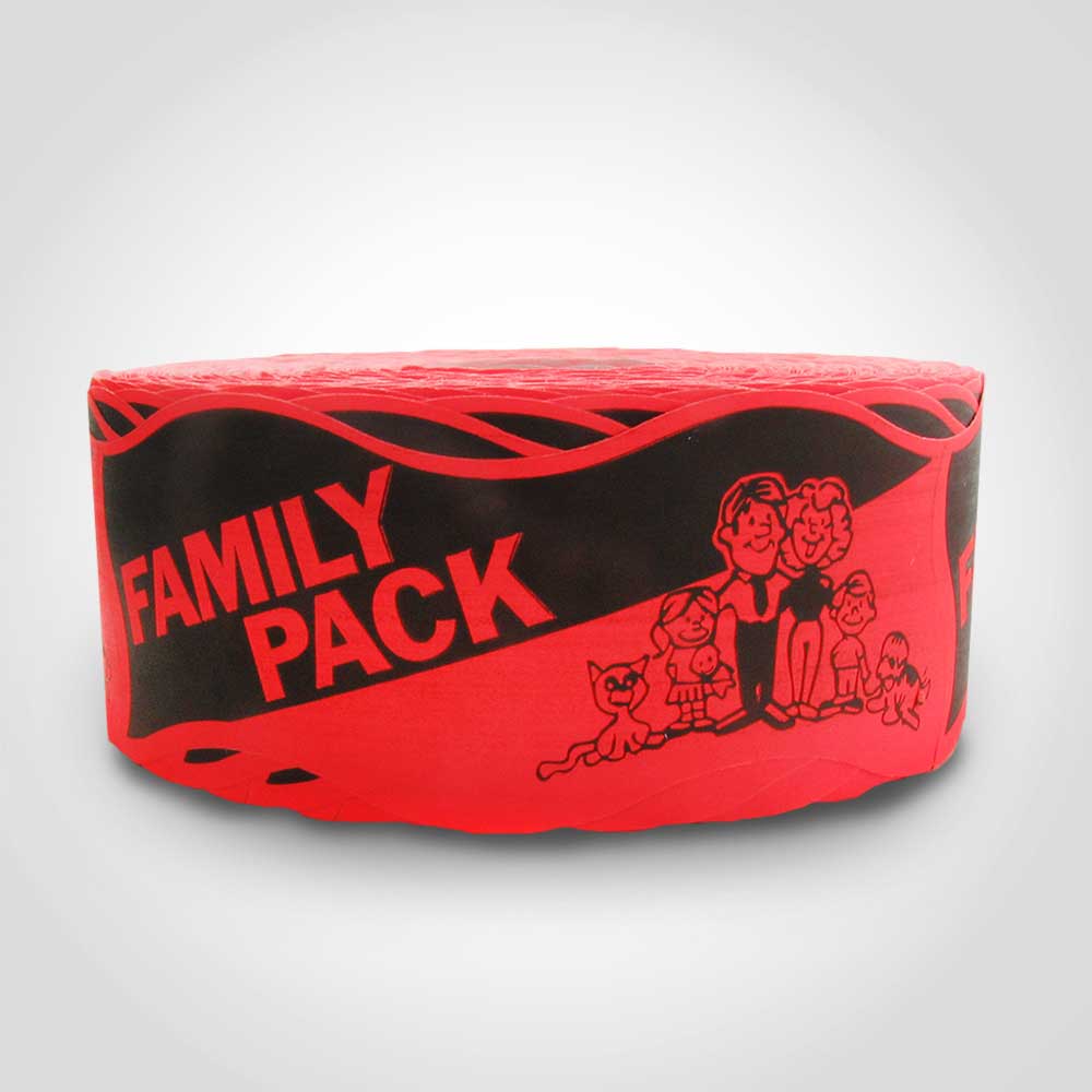 Family Pack Label - 500 Stickers | Merchandising Labels