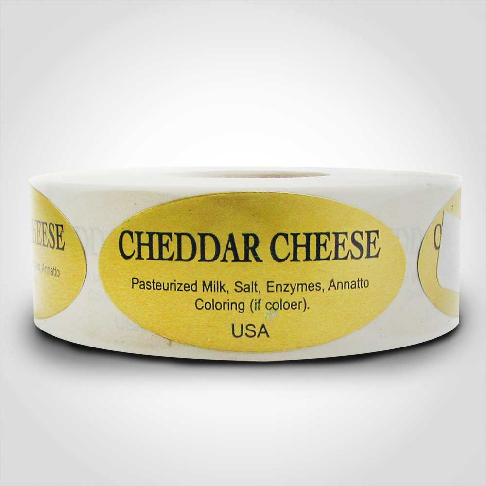Cheddar Cheese Labels - 500 Stickers | Deli Labels