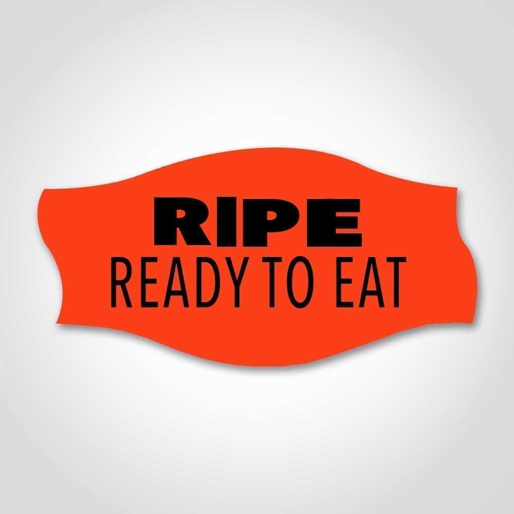 Ripe Ready To Eat Labels - 1000 stickers | Produce Labels