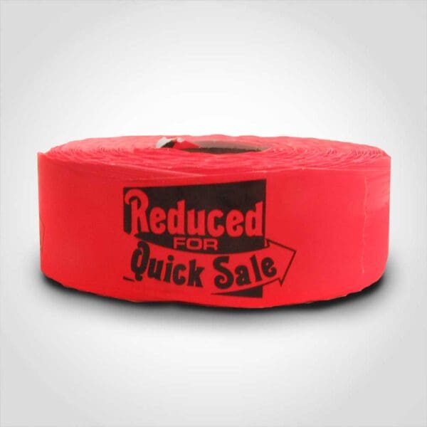 Reduced for Quick Sale Red Promotional Label | 500 Stickers