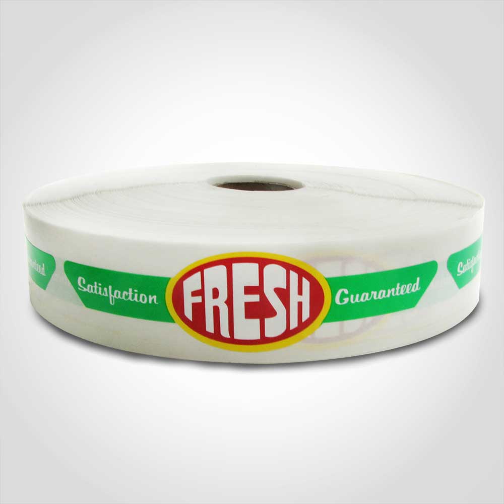 Fresh Satisfaction Guaranteed Labels – 1000/roll | Food Packaging Stickers