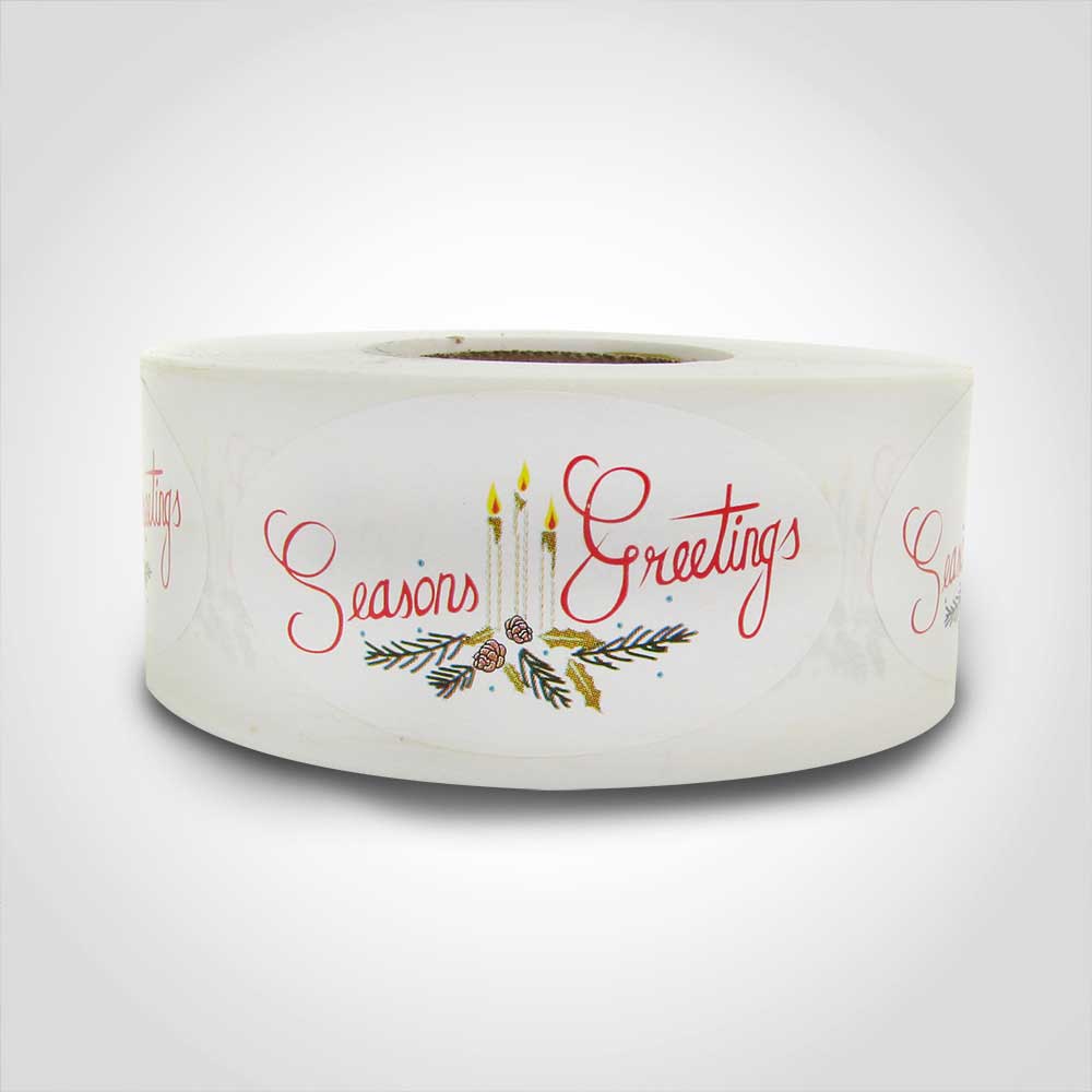 Seasons Greetings Label - 500 Stickers | Seasonal Labels