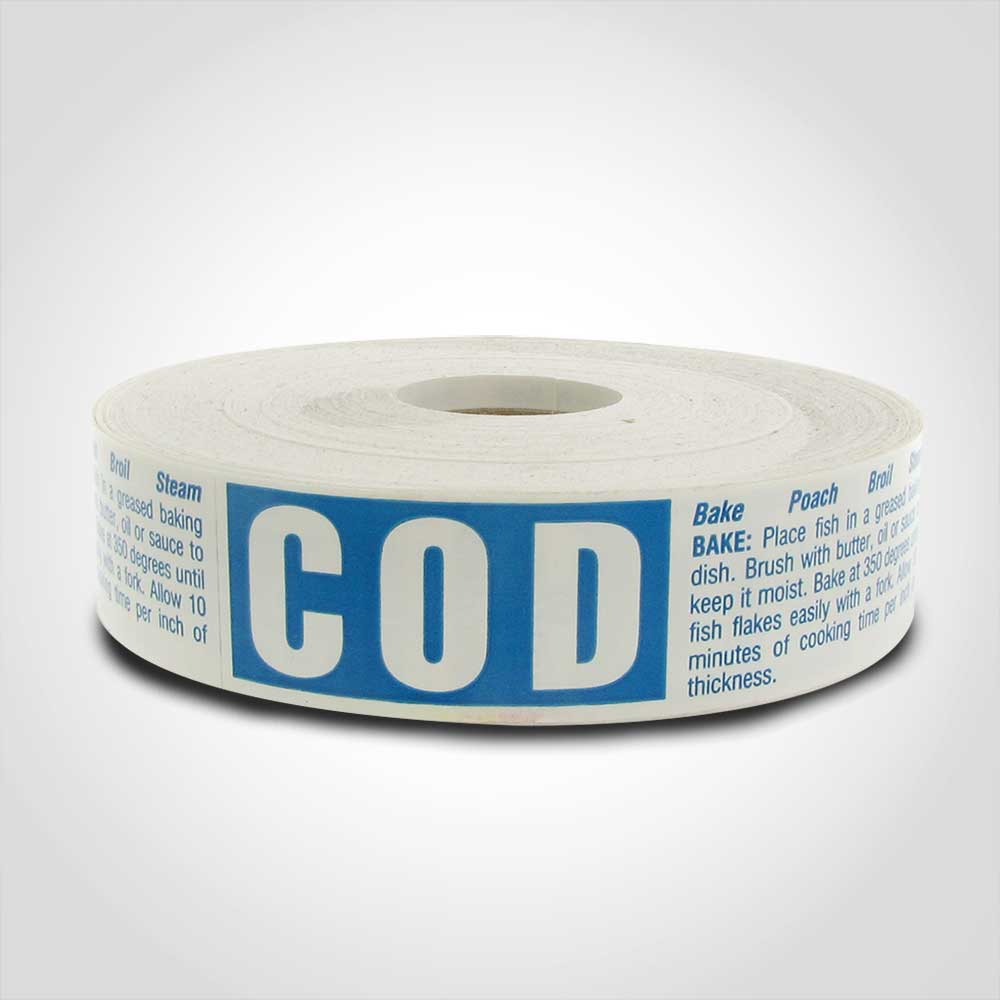 Cod Label - 500 Stickers | Seafood Labels