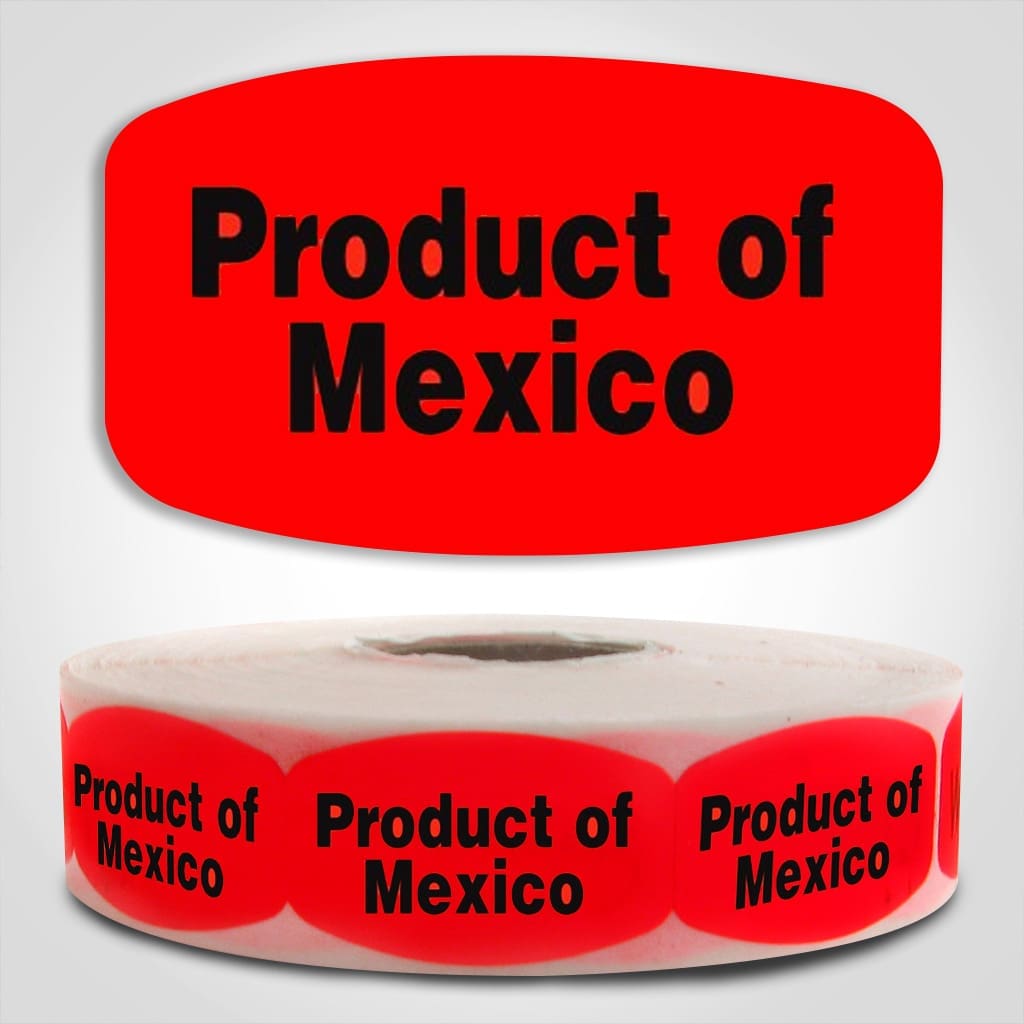 Product of the Mexico Label – 1,000 Stickers per Roll