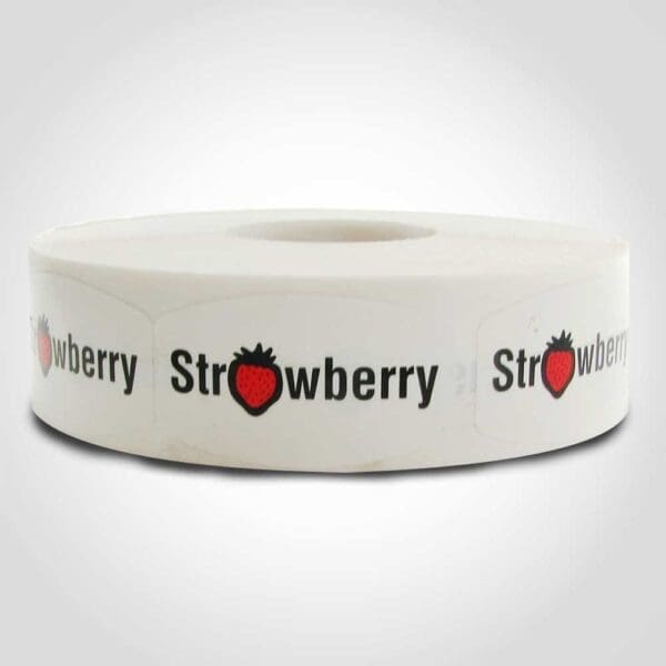 Strawberry Label, Bakery Flavor Sticker - 1000/roll