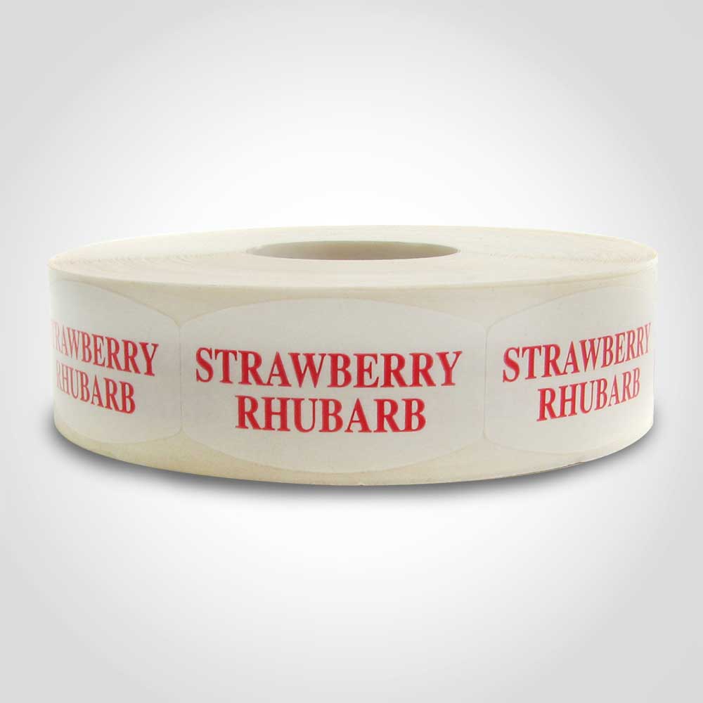 Strawberry Rhubarb Label - 1000 Stickers | Bakery Labels