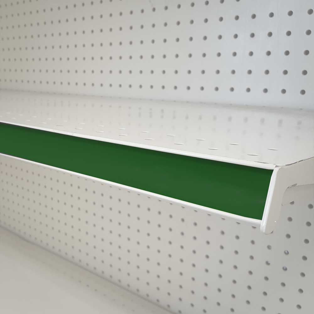 Green Molding Strips for Shelf Labeling | Retail Display Solutions