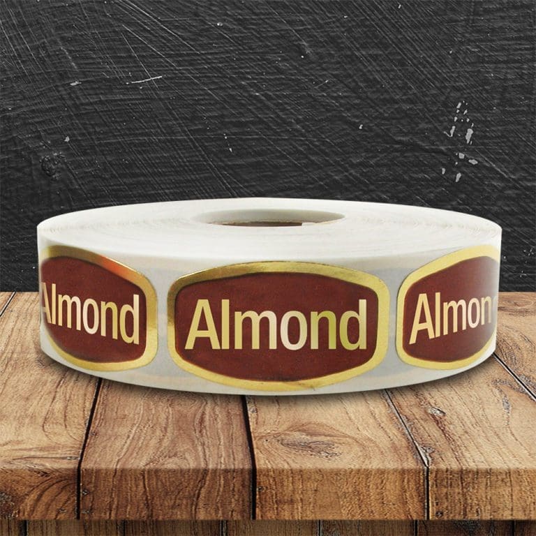 Almond Labels | 1000 Stickers - Brenmarco.com