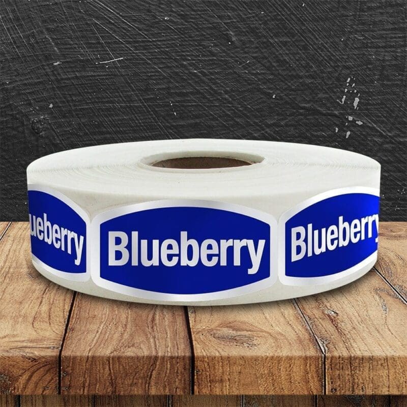 Bakery Labels |Blueberry Labels - Roll of 500 Adhesive Stickers
