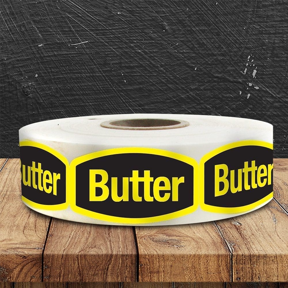 Flavor Labels |Butter Labels - Roll of 1000 Adhesive Stickers