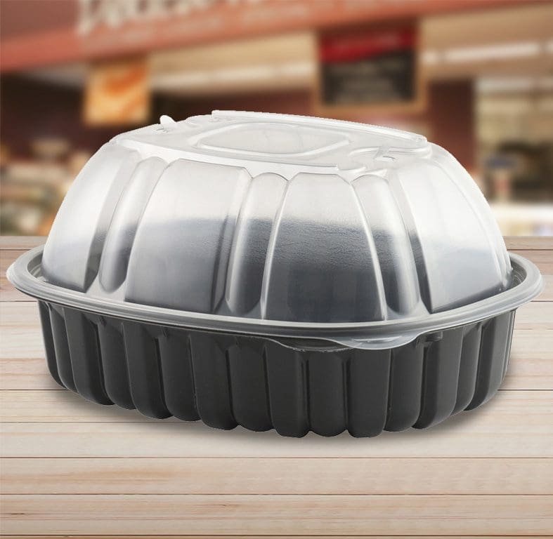 Chicken Roaster with Clear Dome Lid Microwavable - 170 Pack