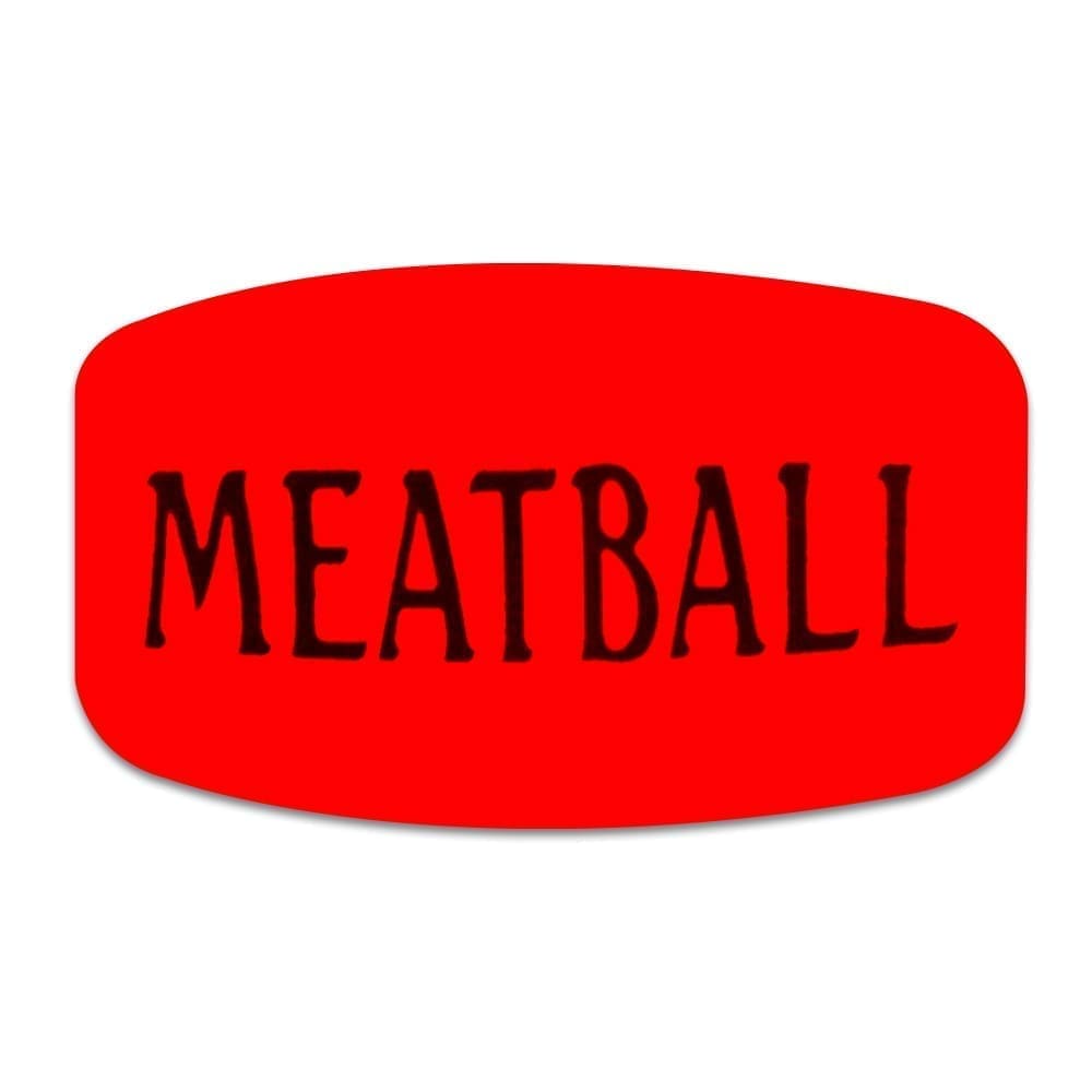 Meatball Label - 1000 Stickers | Butcher Labels