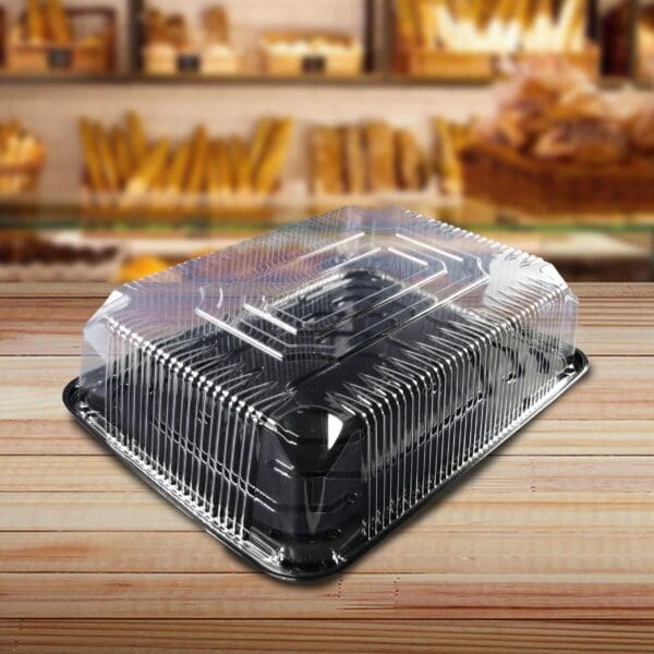 Cake Containers | Quarter Sheet Cake Container-Low Dome Lid