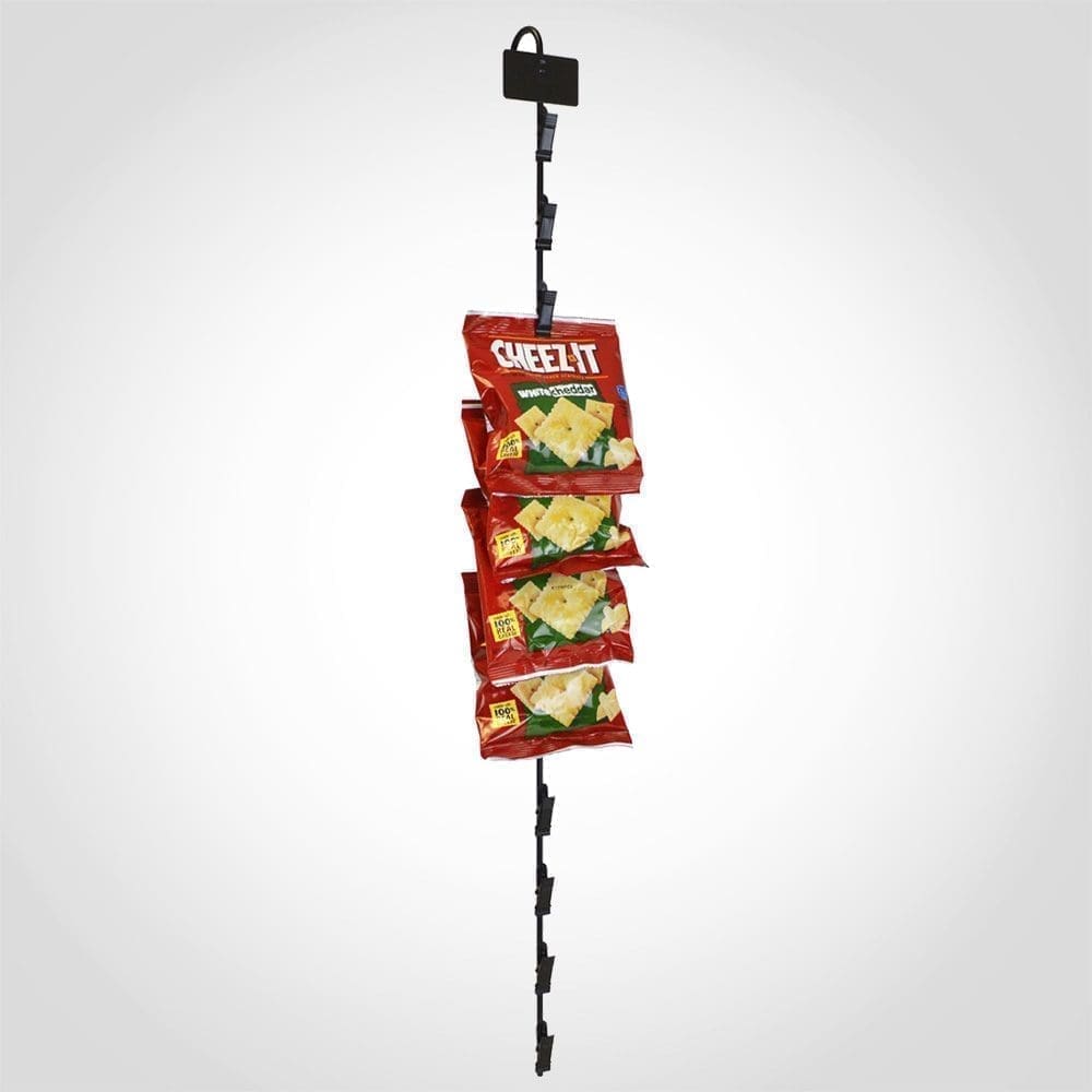 Metal Merchandising Strip with 12 Clips - 25 Pack