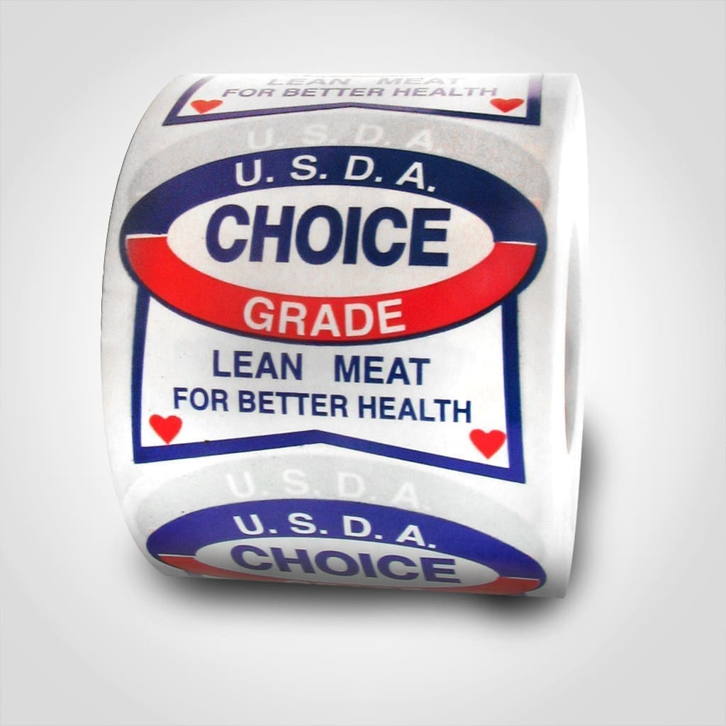 USDA Choice Lean Meat Label - 500 Stickers | Butcher Labels