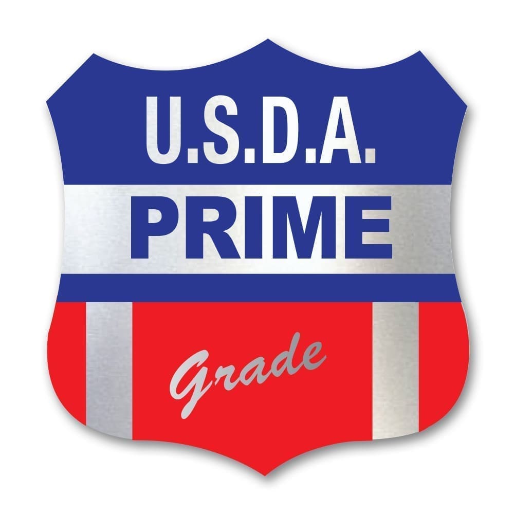 USDA Prime Grade Foil Label - 1000 Stickers | Meat Labels
