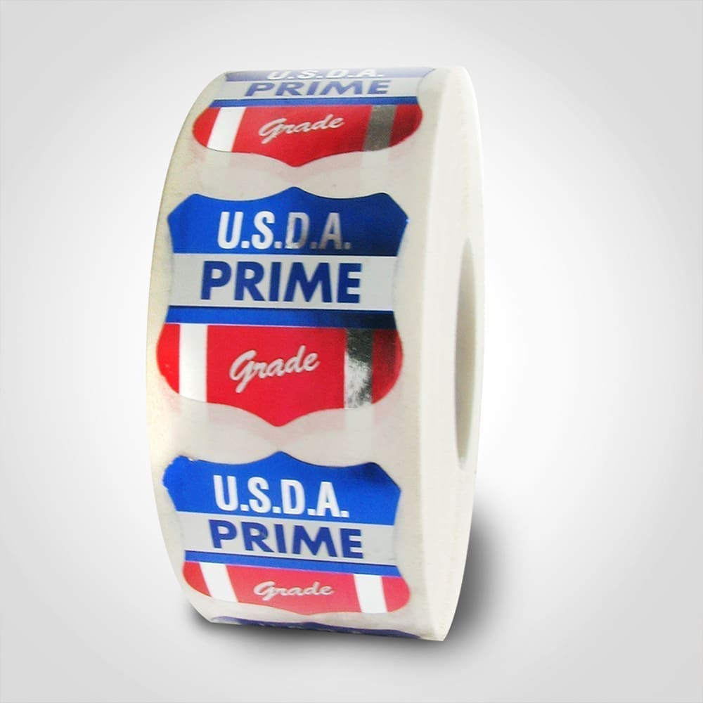 USDA Prime Grade Foil Label - 1000 Stickers | Meat Labels