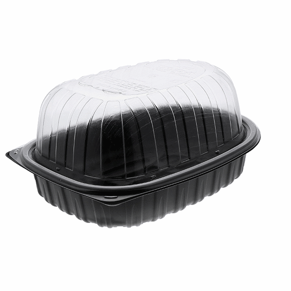 Chicken Roaster with Clear Dome Lid Microwavable - 110/cases