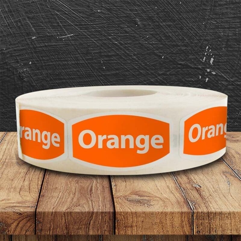 Orange Labels | 1000 Labels - Brenmarco.com