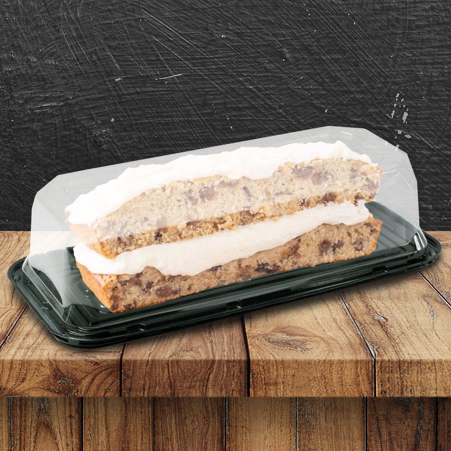 Large Bar Cake Container with High Lid - 300/case