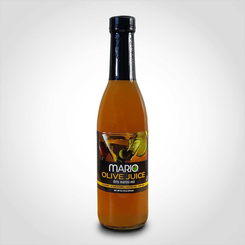 Mario Olive Juice 12.7oz Bottle - 6 Pack | Olives and Peppers