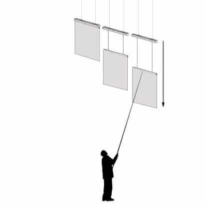 Sign Frames | Retractable Ceiling Banner for hanging signs