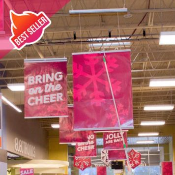 Sign Frames | Retractable Ceiling Banner for hanging signs