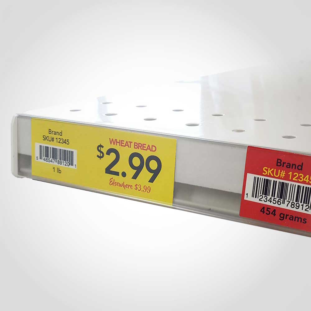 Clear Data-Trax Adhesive Backed Price Tag Channel - 48"