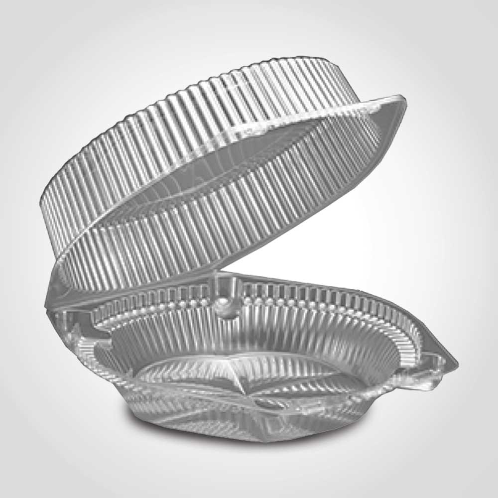 9" Pie Container with hinged lid - 200/case | Pie Boxes