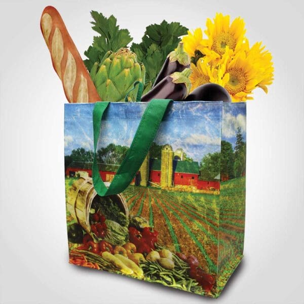 Tote Bags | Farm with Barn Shopping Bag 100 per case