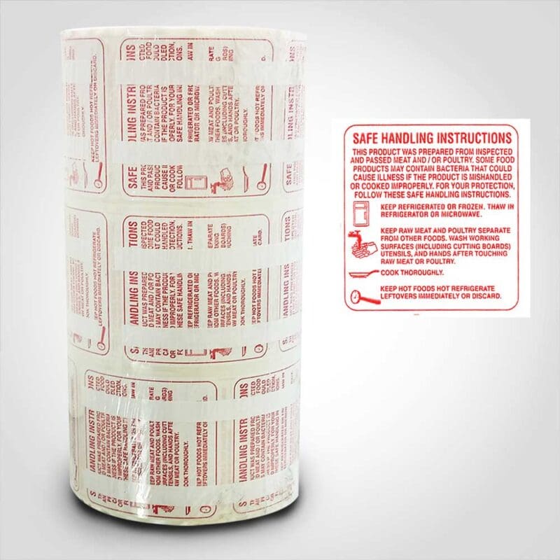 Safe Handling Labels | Safe Handling Label Red 1.75 x 1.75