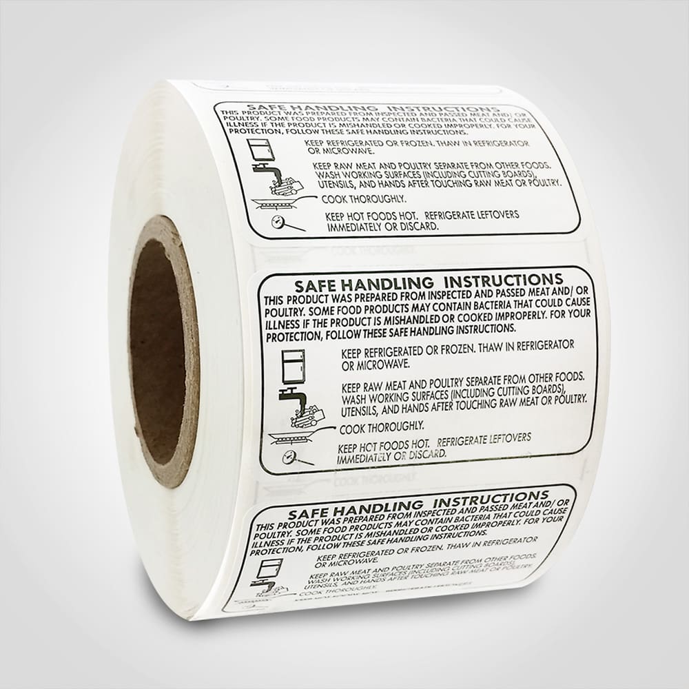 Safe Handling Label with Black Text - 1000 stickers | Labels
